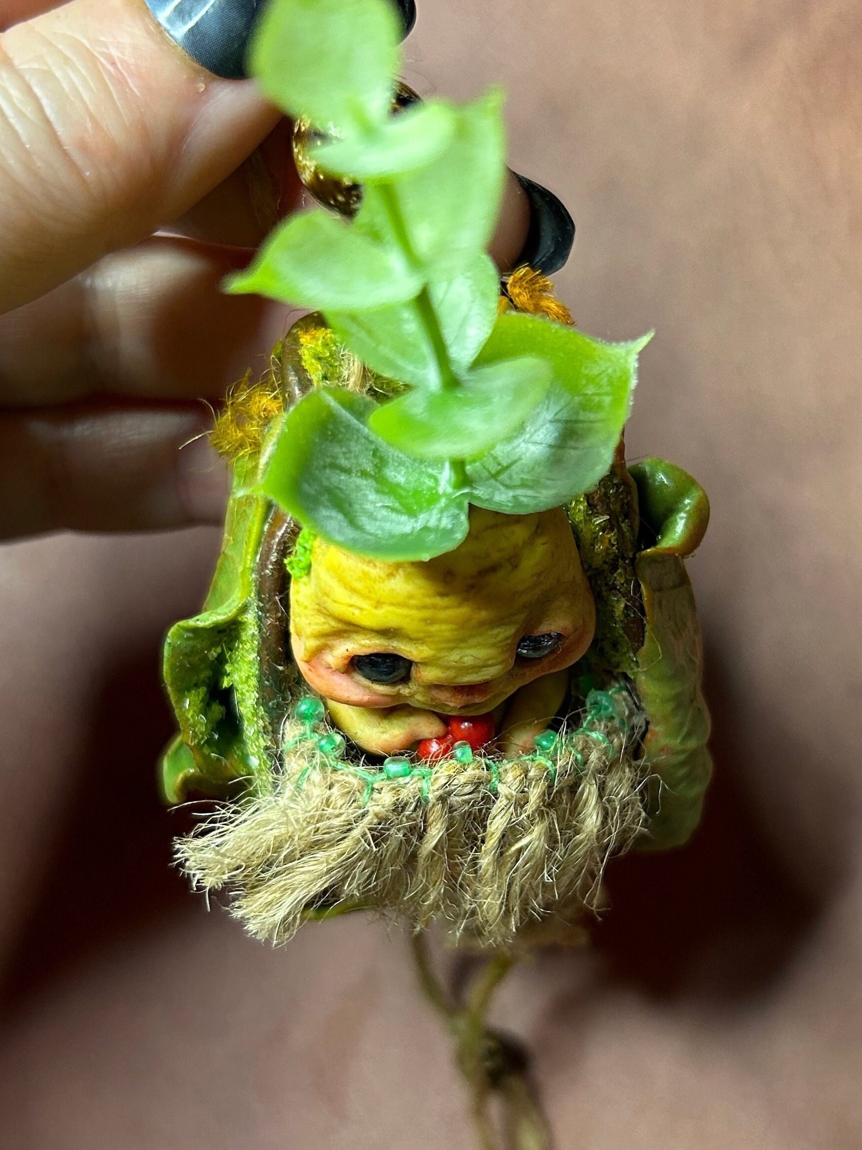 Cute Baby Mandragora With Its Cocoon, Fantasy Creature Mandrake ...