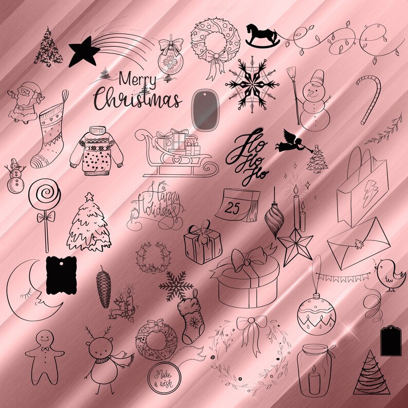 Christmas Procreate Brushes - Stamps Procreate Tree, Snow Brushes ...