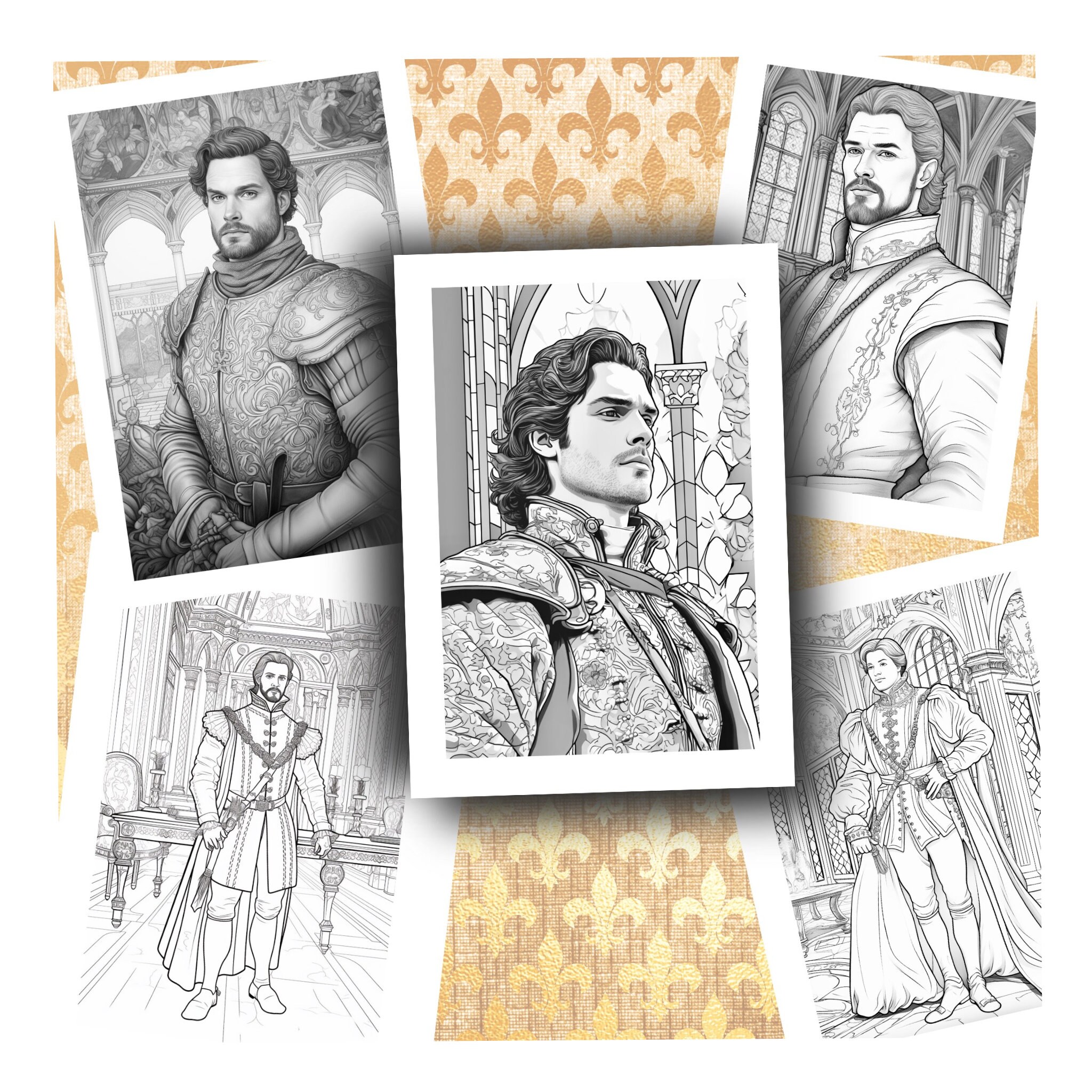 Tudor Coloring Book, Adults Instant Download Coloring Book - Printable ...