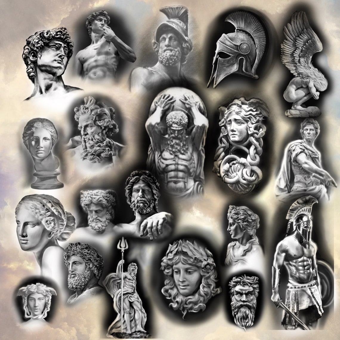 Ancient Greek Procreate Stamps Tattoo Brushes Greek Tattoo - Etsy