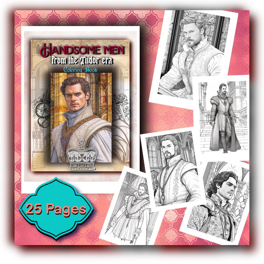 Tudor Coloring Book, Adults Instant Download Coloring Book - Printable ...