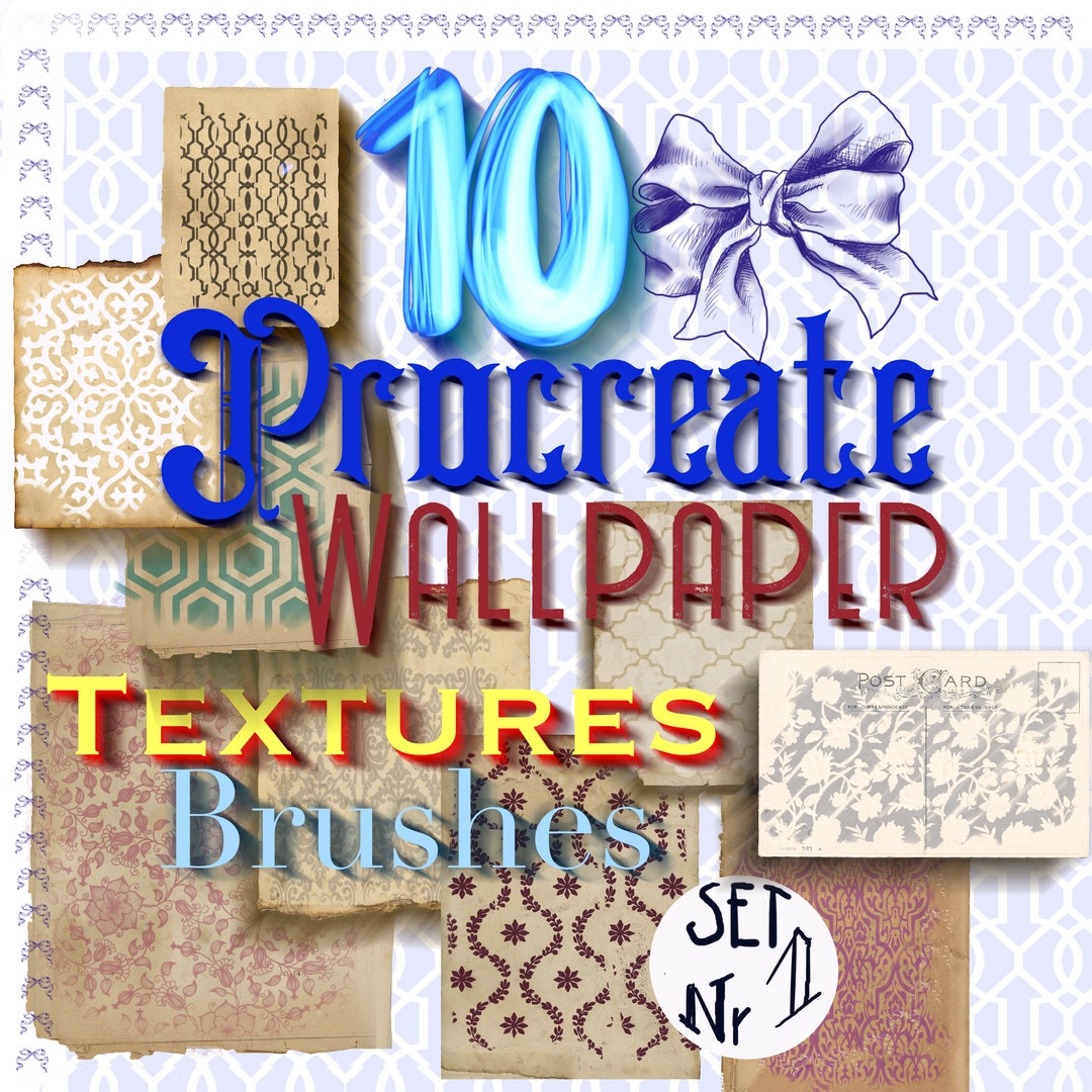 Procreate 10 Brushes Textures Wallpaper Fashion Lace Brush Pack Stamps ...