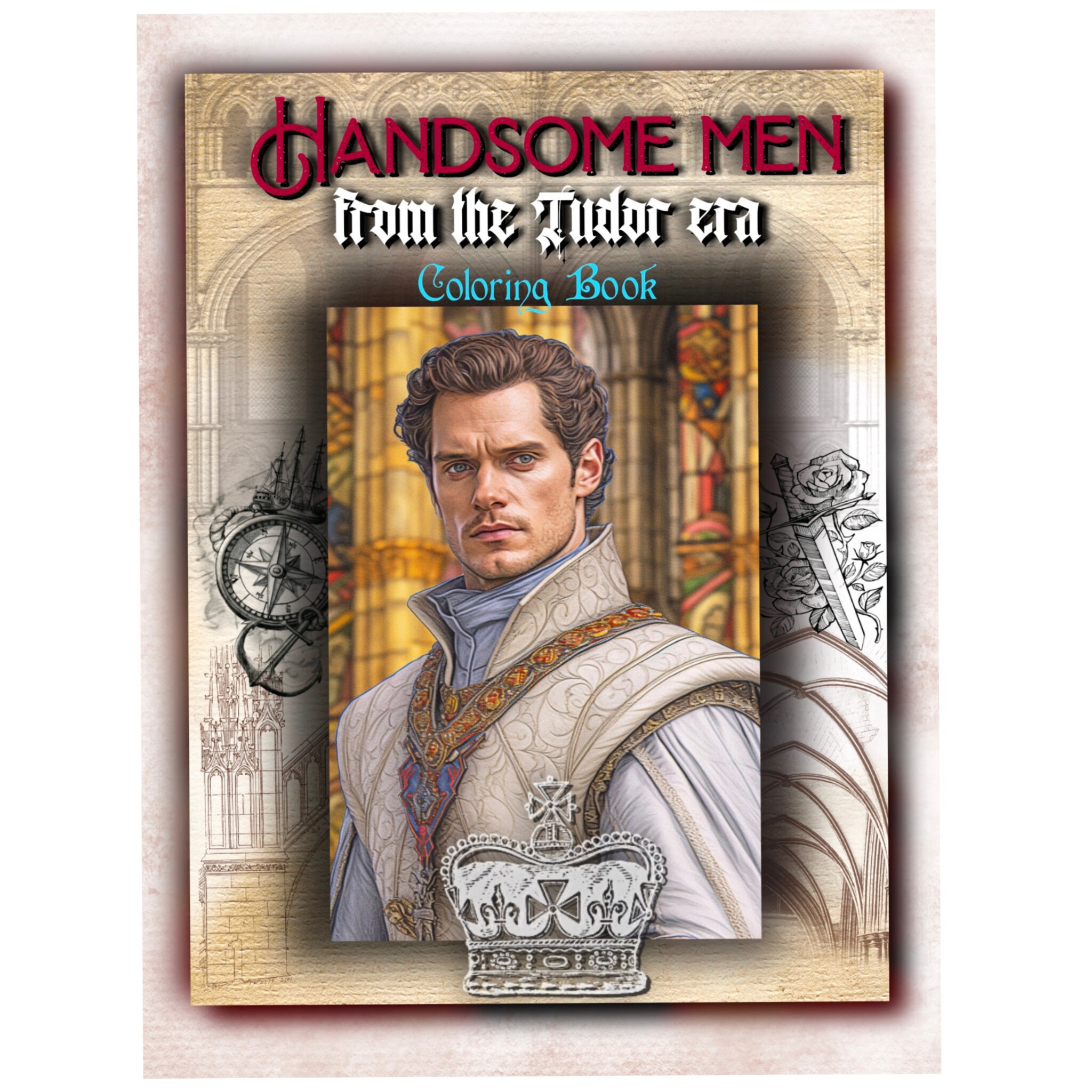 Tudor Coloring Book, Adults Instant Download Coloring Book - Printable ...