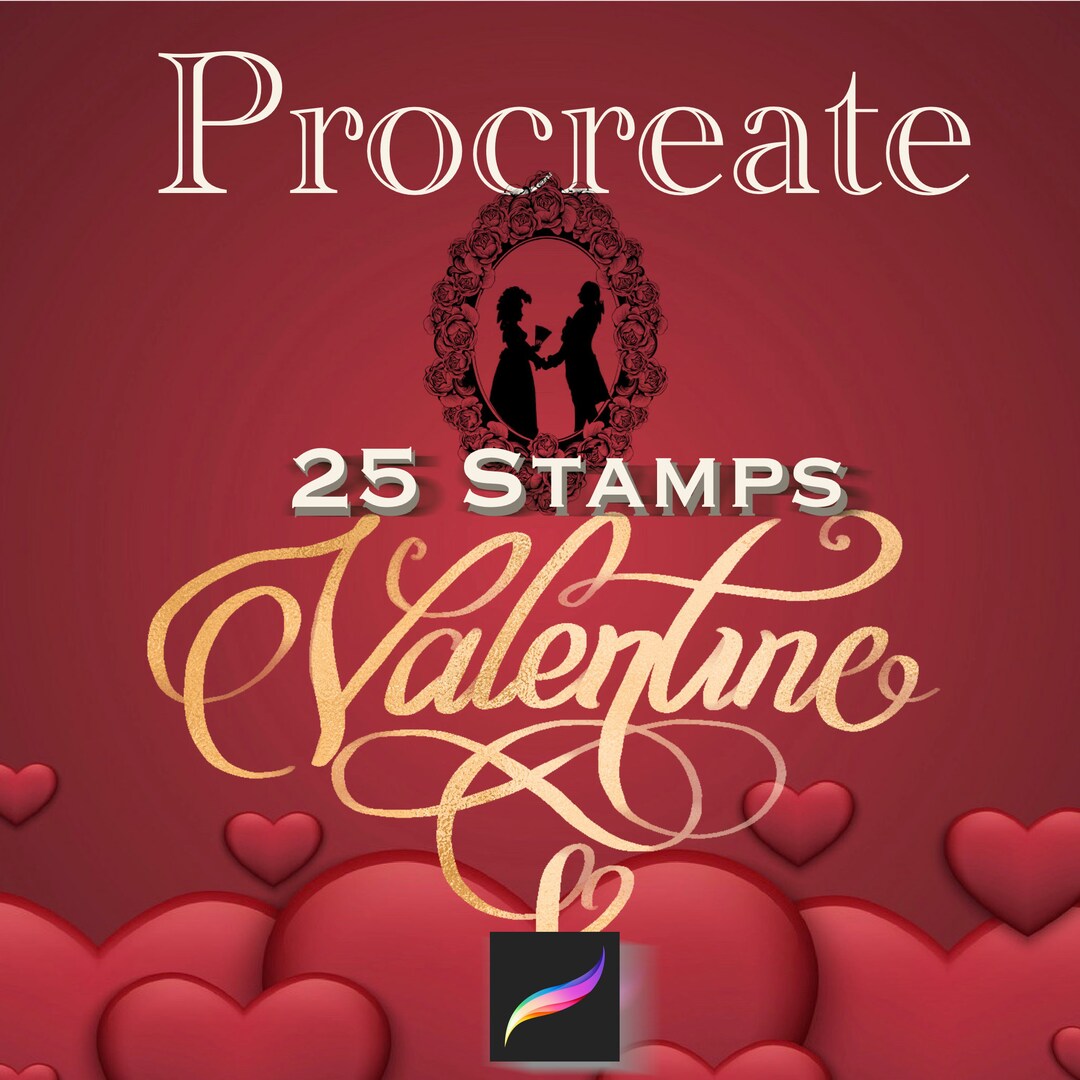 Procreate Brushes, Silhouette, Procreate Stamps, Valentine’s Day ...