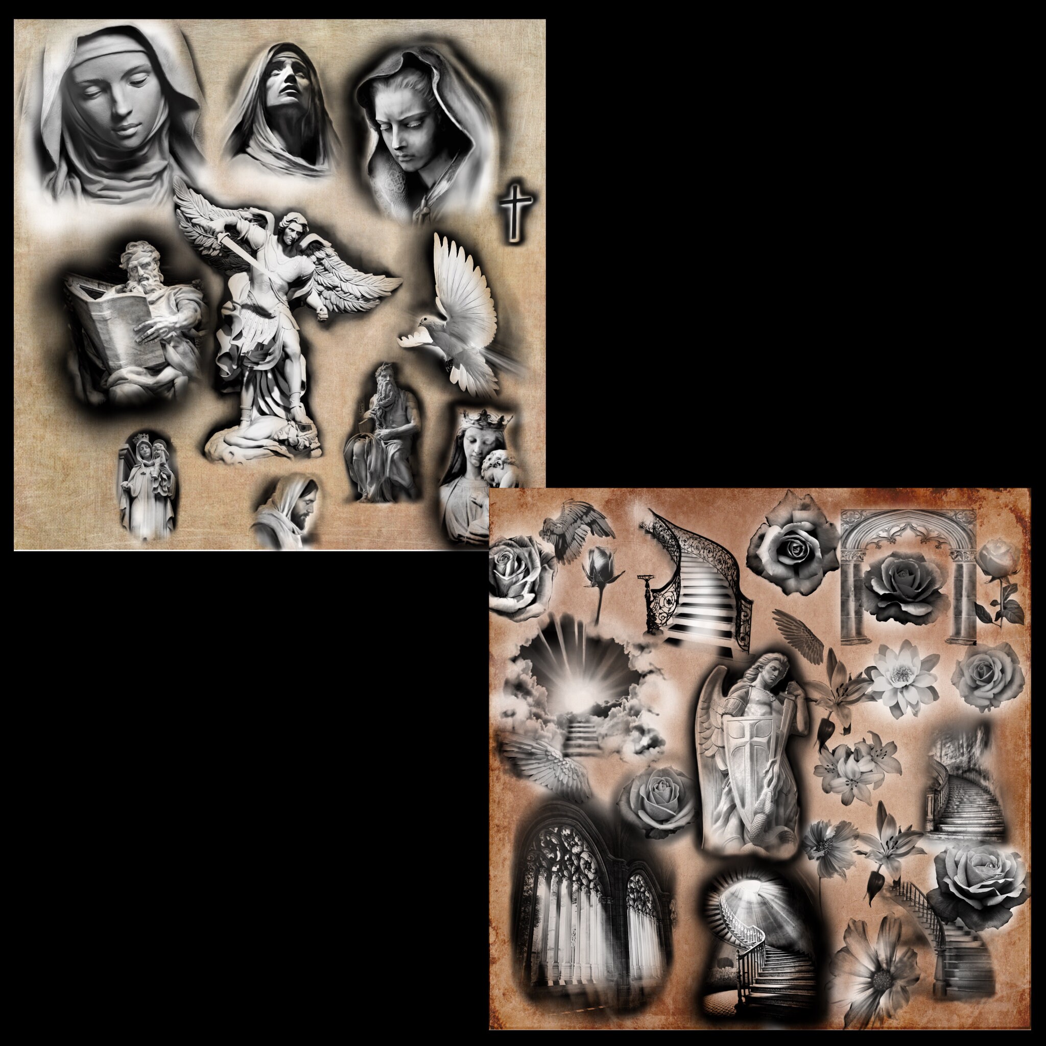 Procreate Tattoo Brushes, Religious Tattoo Stamps, Procreate Tattoo ...