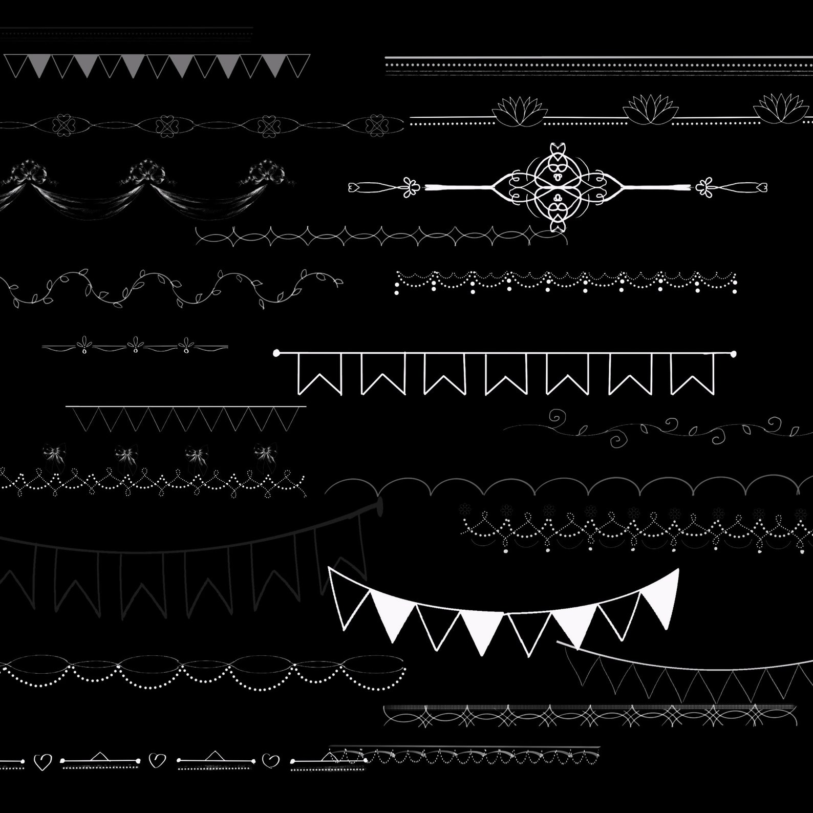 45 Procreate Brushes, Procreate Brushes Pack, Dividers, Vintage, Lines ...