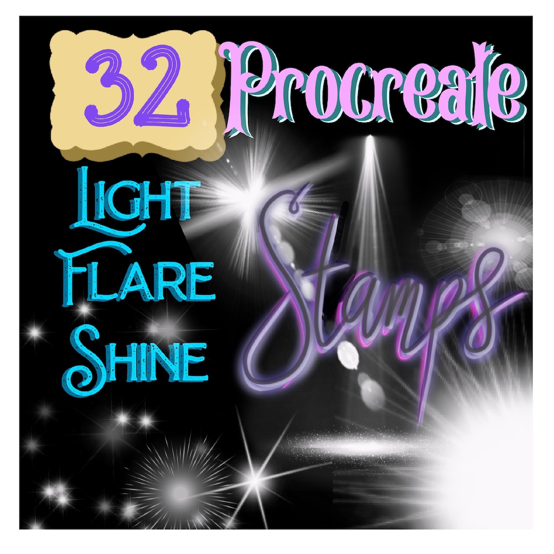 Procreate Shine & Light Stamps, Glow Brushes, Flare Brushes, Procreate ...