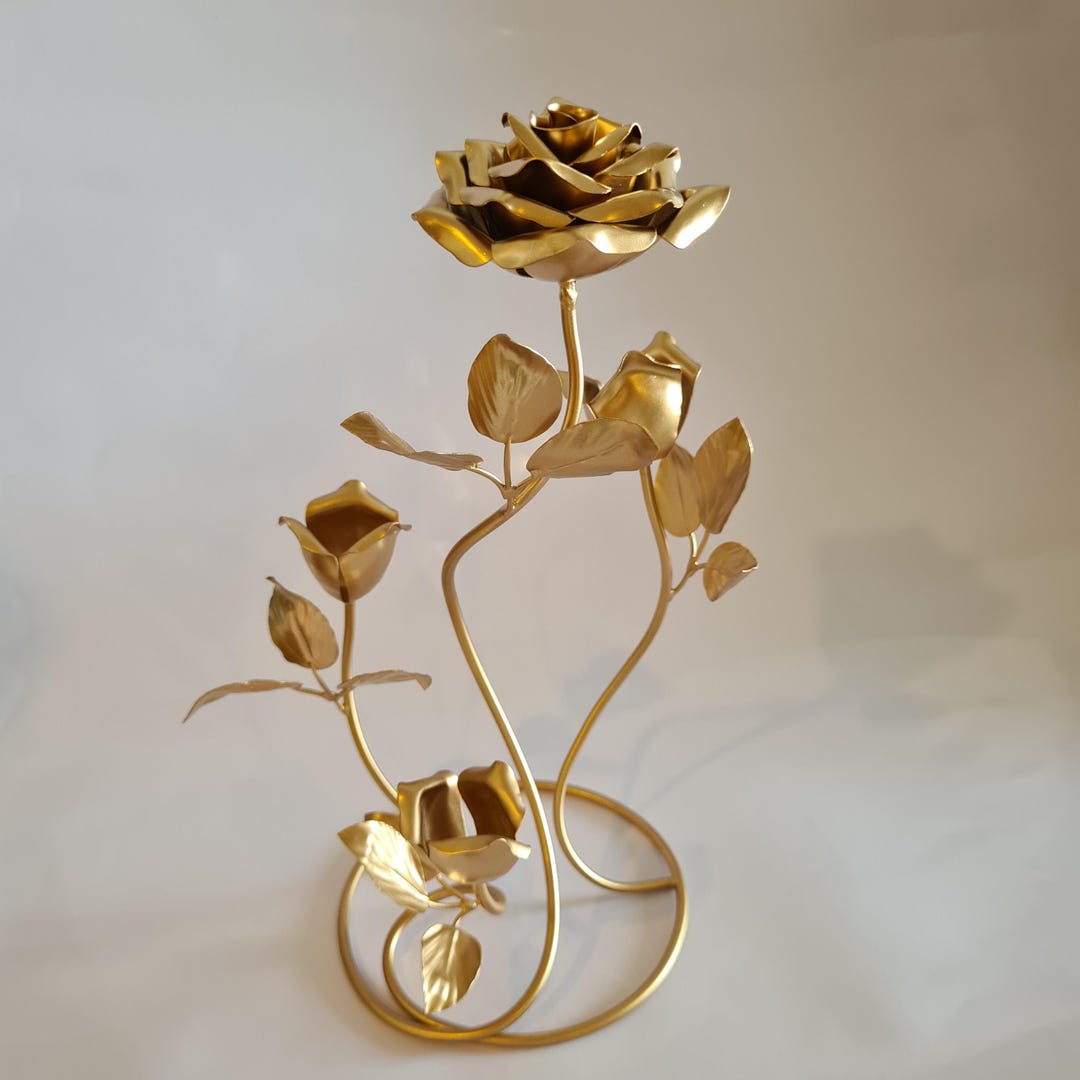 Handcrafted Brass Roses Stand, Art Figure, Gift for Home Decor - Etsy