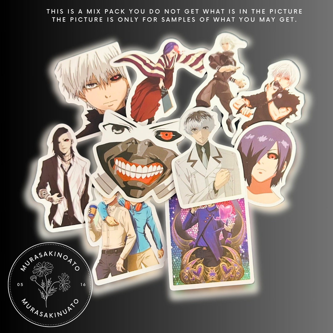 Anime Sticker Pack/ Tokyo Ghoul/ 10 Pieces Random Matte Waterproof ...