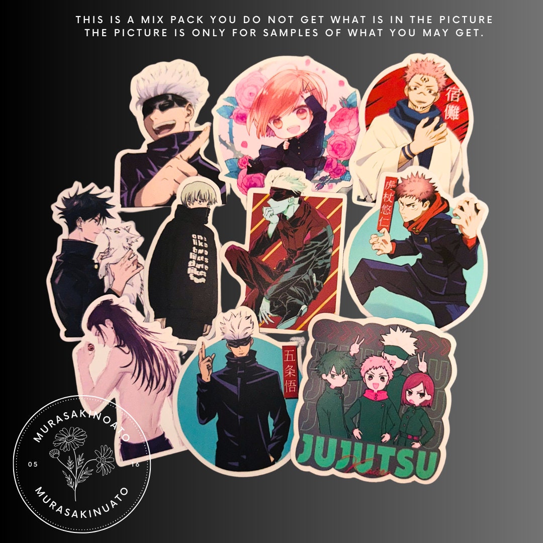 Anime Sticker Pack/ JJK /10 Pieces Random Matte Waterproof - Etsy