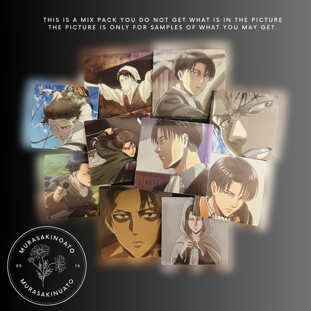Anime Sticker Pack/ Levi Ackerman/ 10 Pieces Random Glossy Waterproof ...