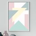 Geometric & Pastel Colored Art Print, Printable Wall Art, Instant ...