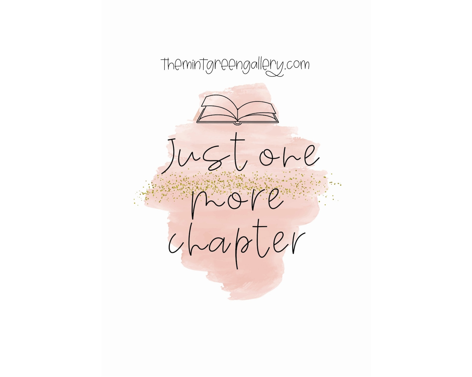 Just One More Chapter Art Print, Wall Decor for Readers and Book Lovers ...