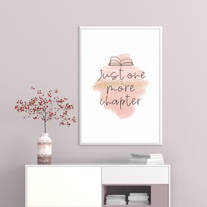Just One More Chapter Art Print, Wall Decor for Readers and Book Lovers ...