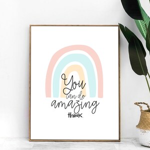 You Can Do Amazing Things Art Print, Uplifting Quotes, Printable Wall ...