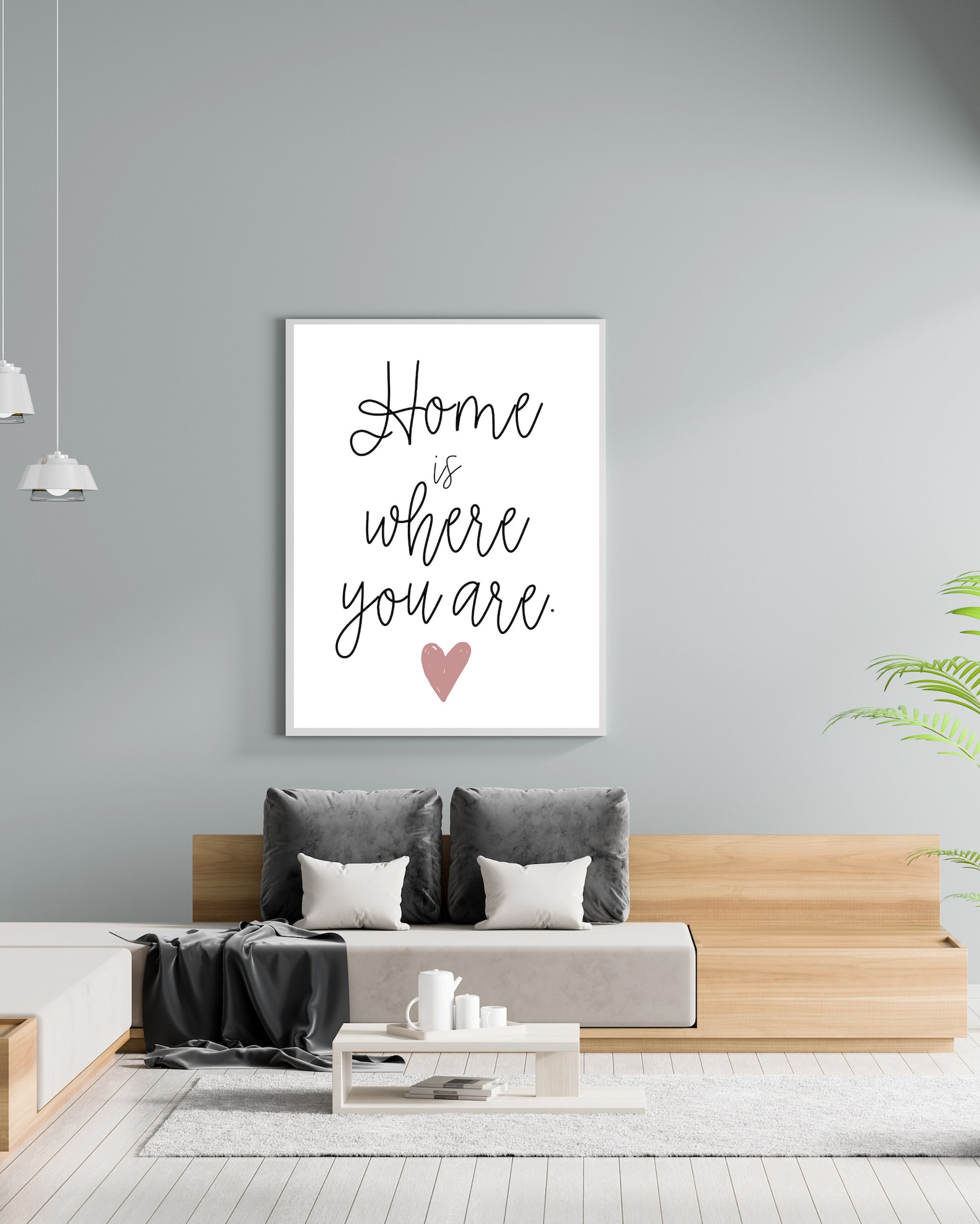Home is Where You Are Art Print, Quote Art, Home Saying, Printable Home ...