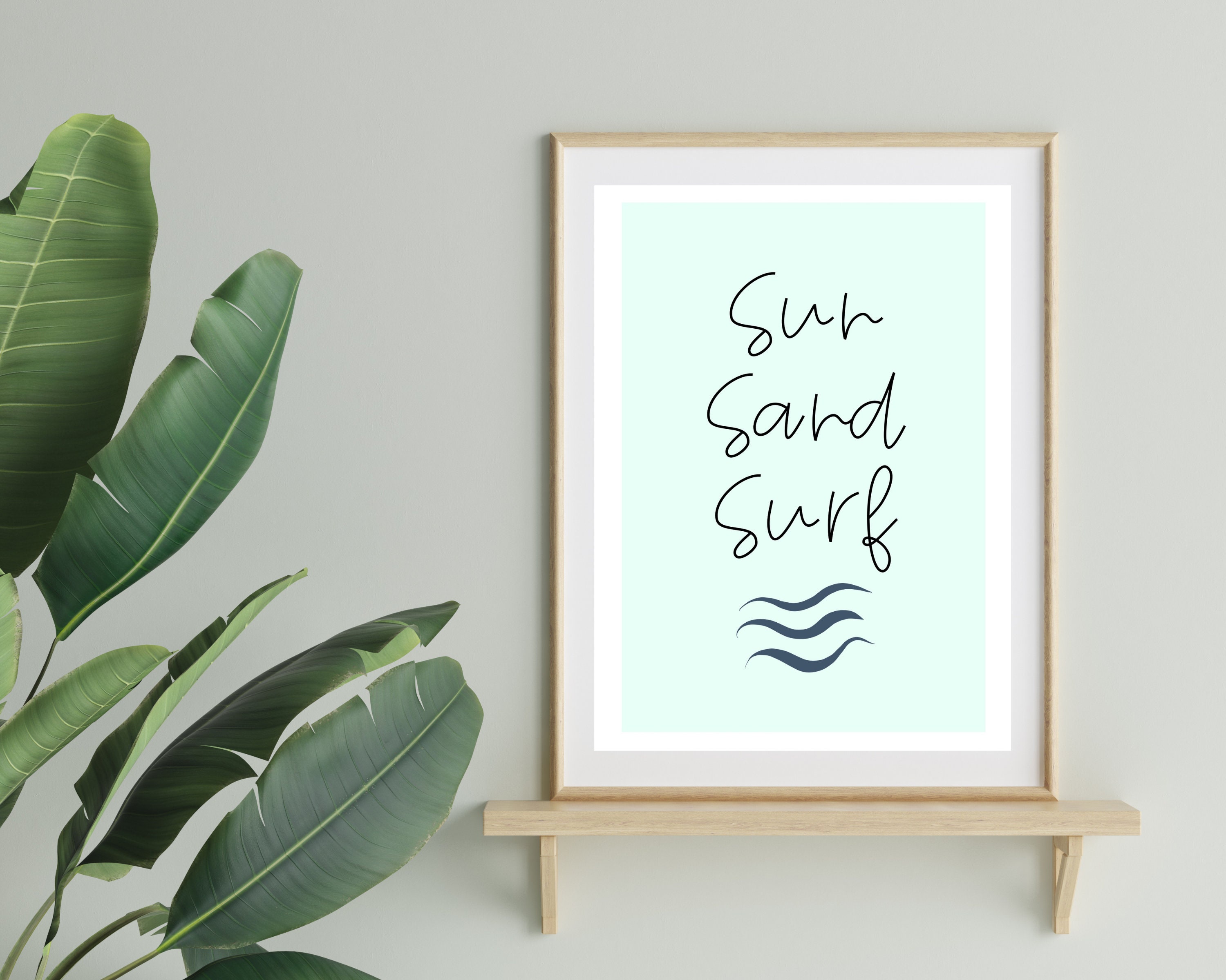 Sun Sand Surf Art Print, Beach Inspired Wall Decor, Coastal Art ...