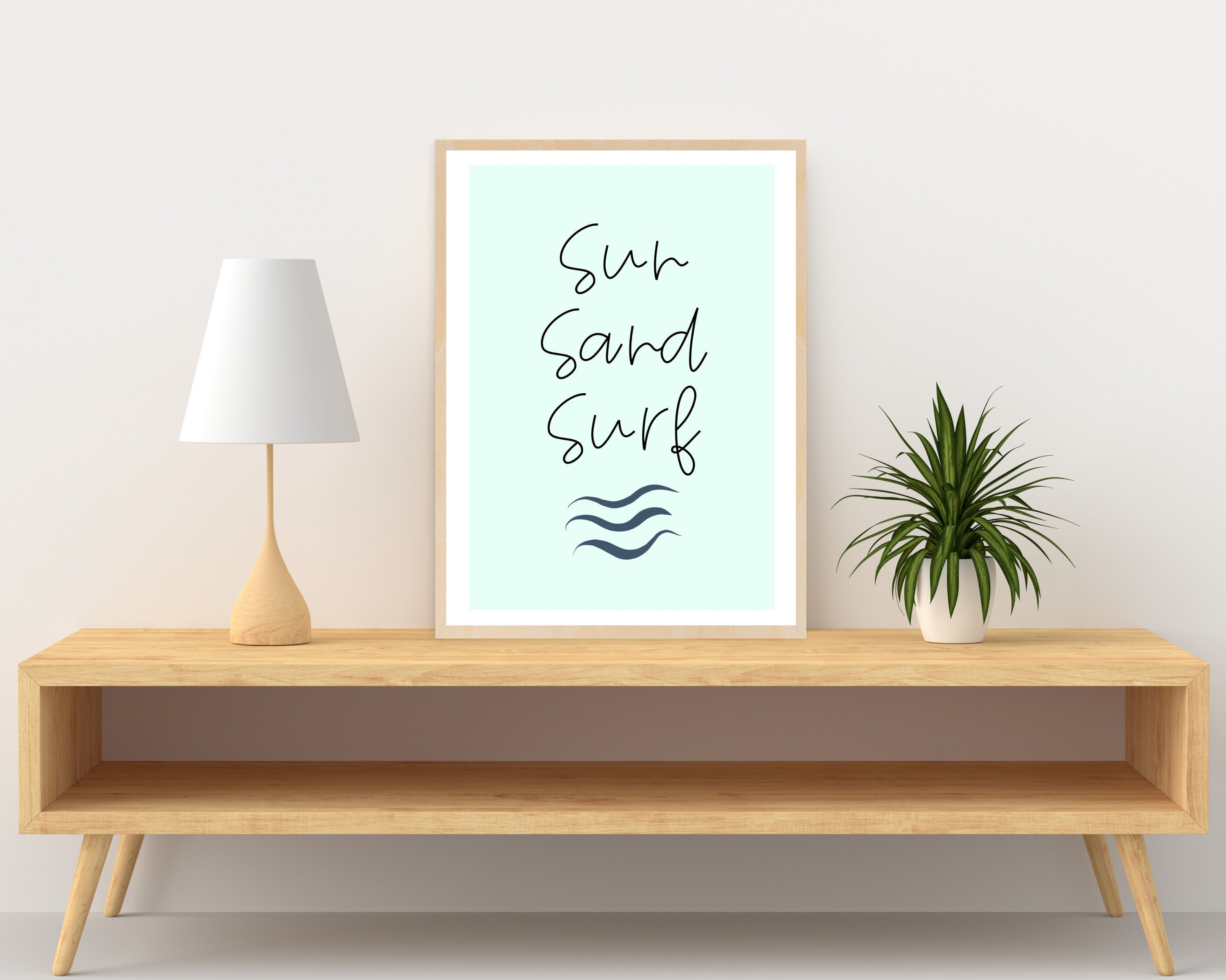 Sun Sand Surf Art Print Beach Inspired Wall Decor Coastal - Etsy