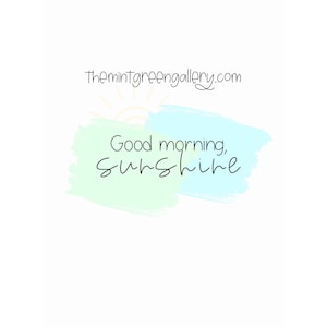 Good Morning, Sunshine Art Print, Inspirational Wall Art, Pastel Colors ...