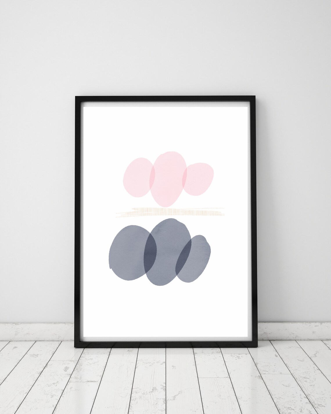 Minimalist Art Print, Soft Color Palette, Unique Digital Print, Pastel ...