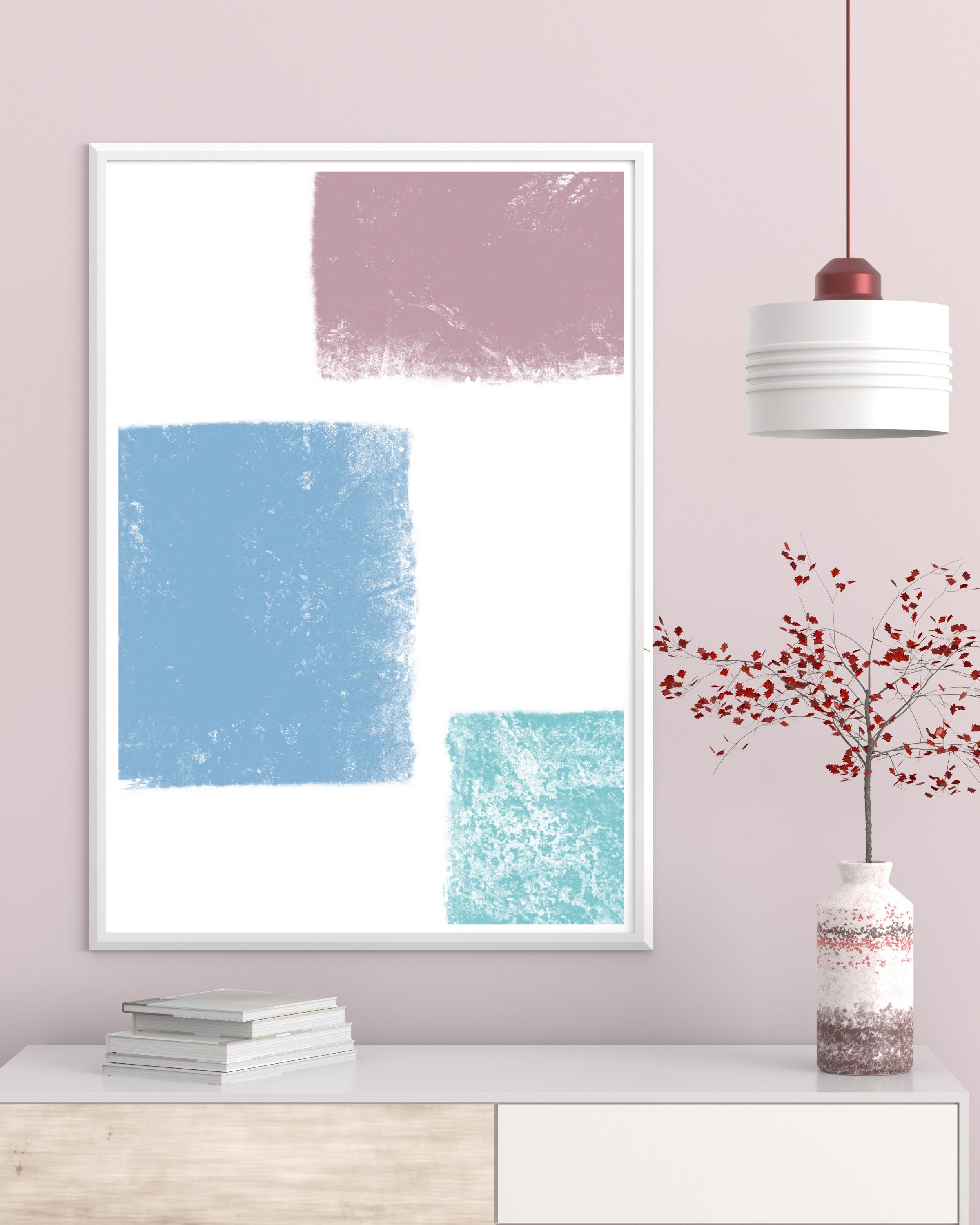 Minimalist Art Print, Colorful Wall Art, Abstract Home Decor, Digital ...