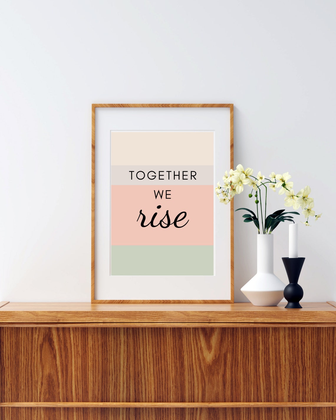 Together We Rise Art Print Inspirational Saying Digital - Etsy
