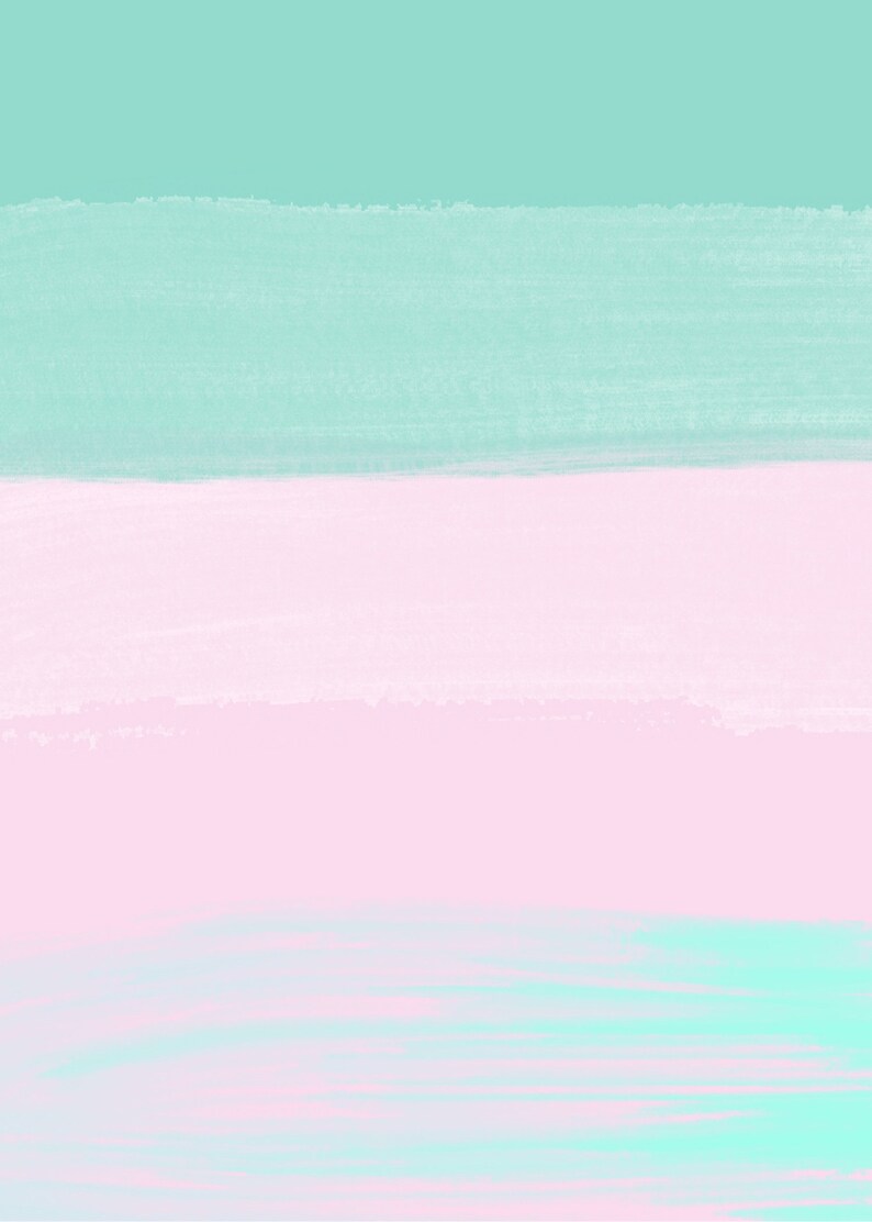 Pink & Teal Art Print Colorful Wall Decor Printable Wall - Etsy