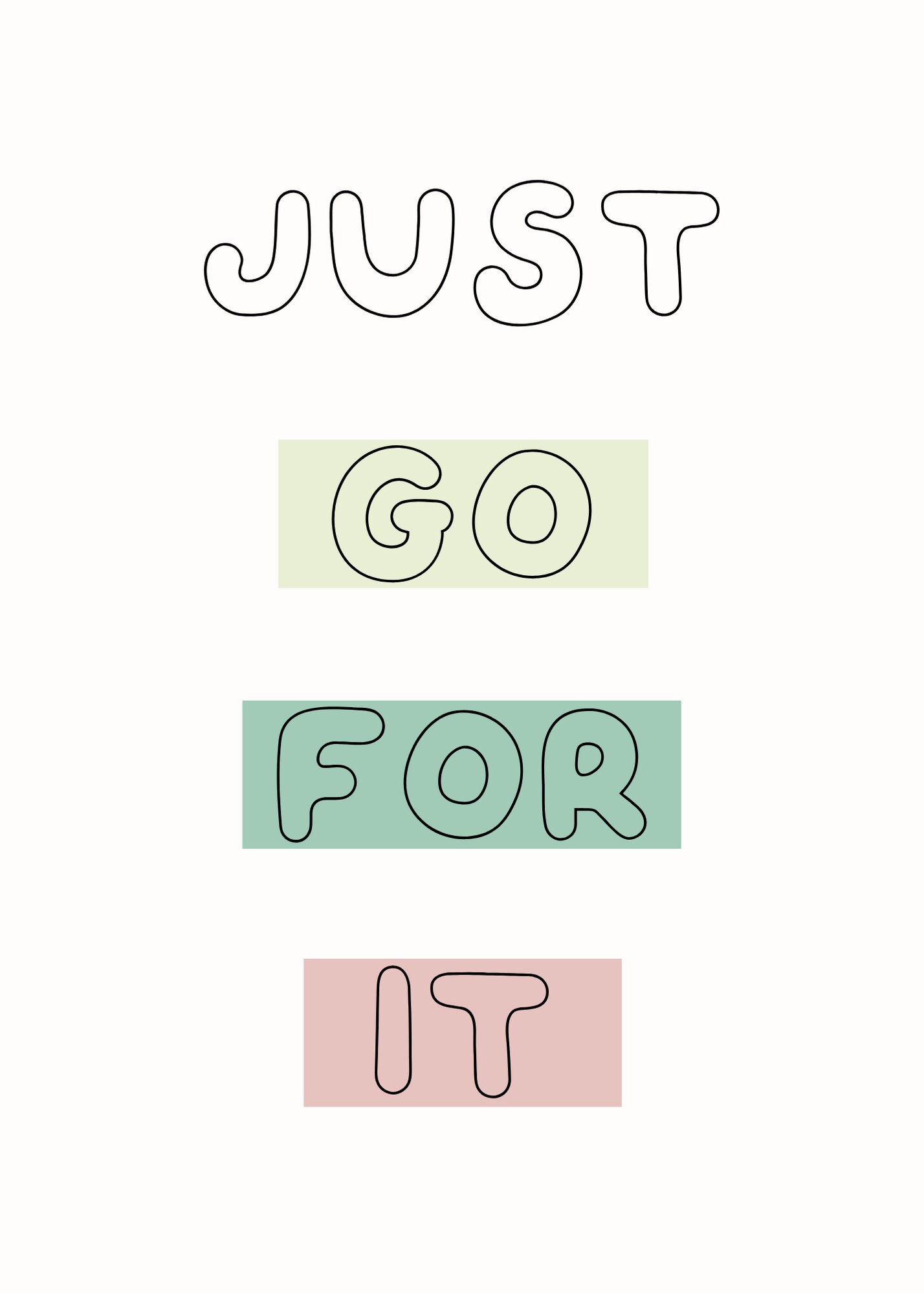 Just Go for It Print Inspirational Wall Art Printable Decor - Etsy