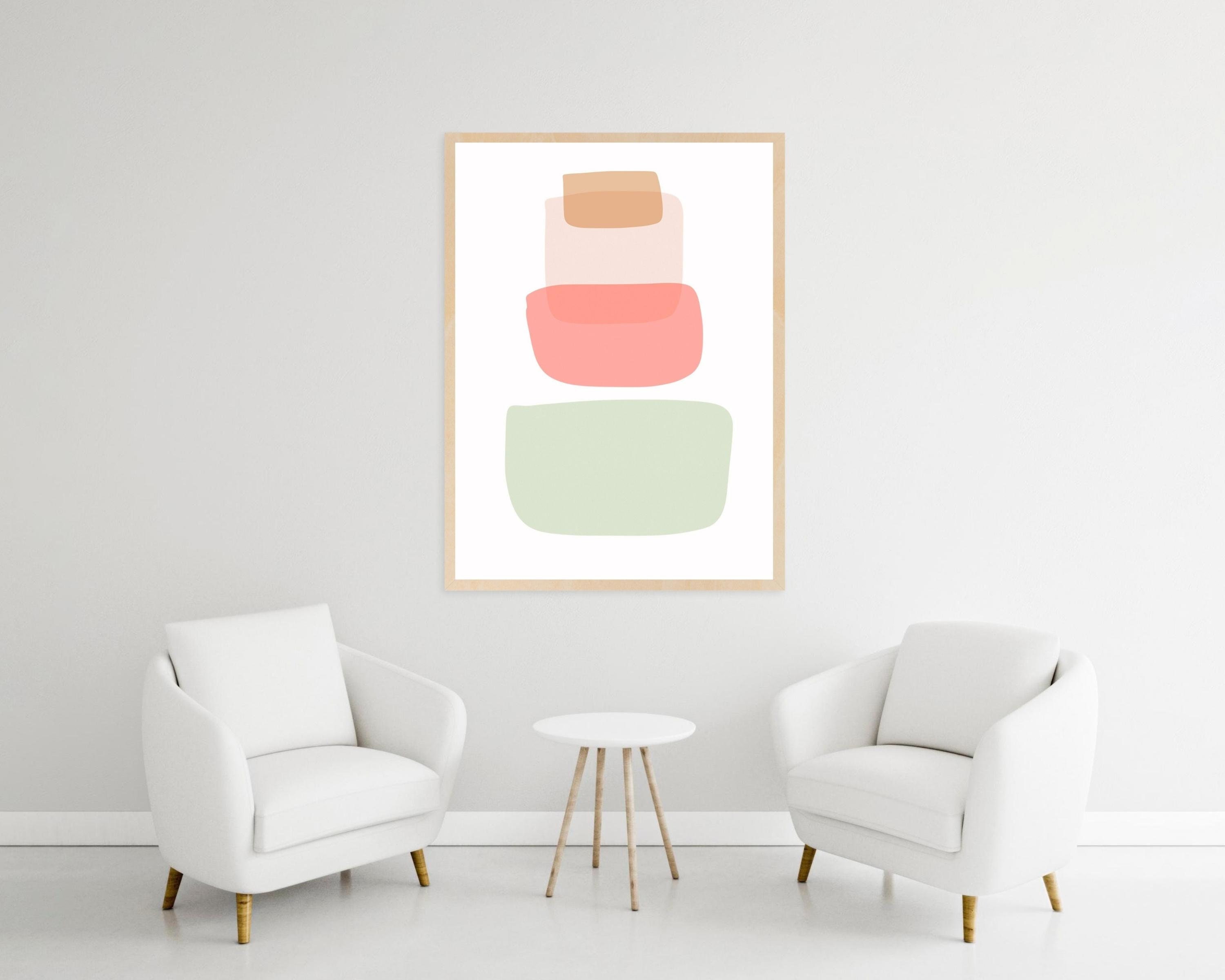 Pastel Abstract Art Print Colorful Wall Art Unique Digital - Etsy