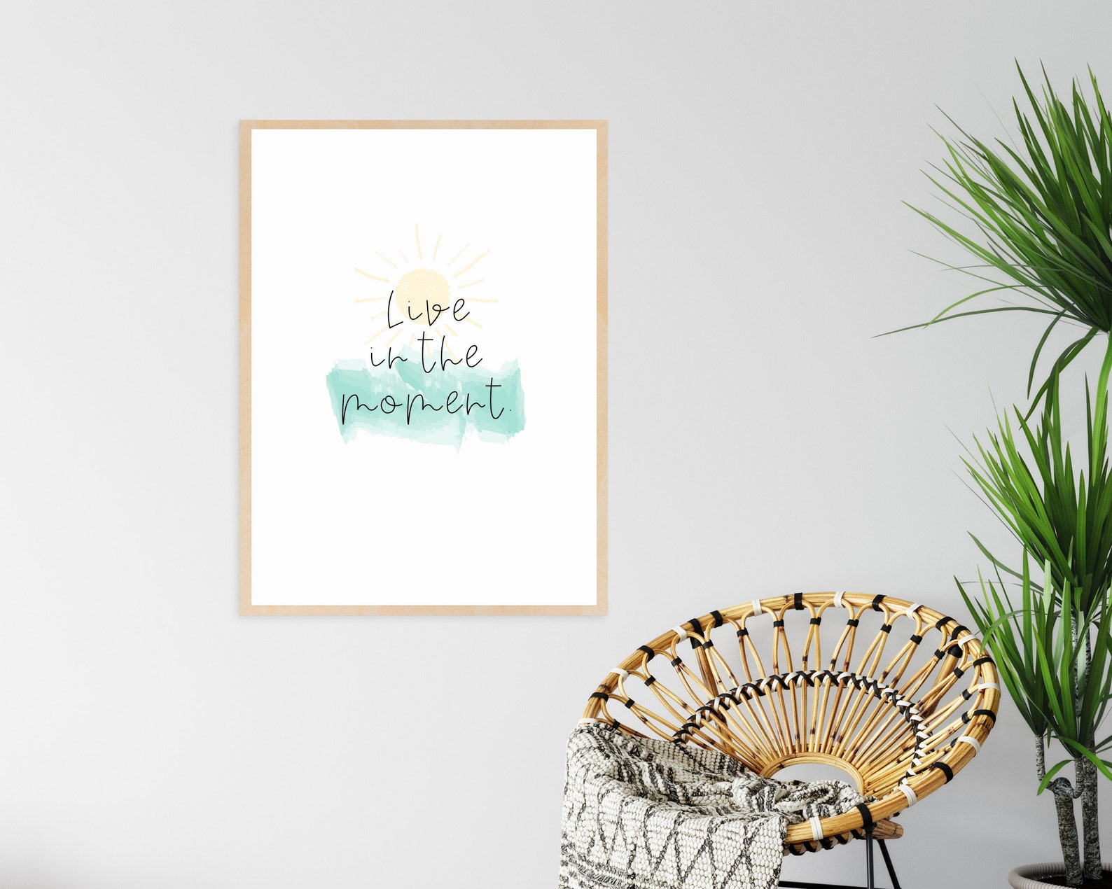 Live in the Moment, Inspirational Art Print, Uplifting Wall Decor for ...