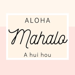Aloha Mahalo A Hui Hou, Hawaiian Print, Beach Inspired Art, Coastal ...