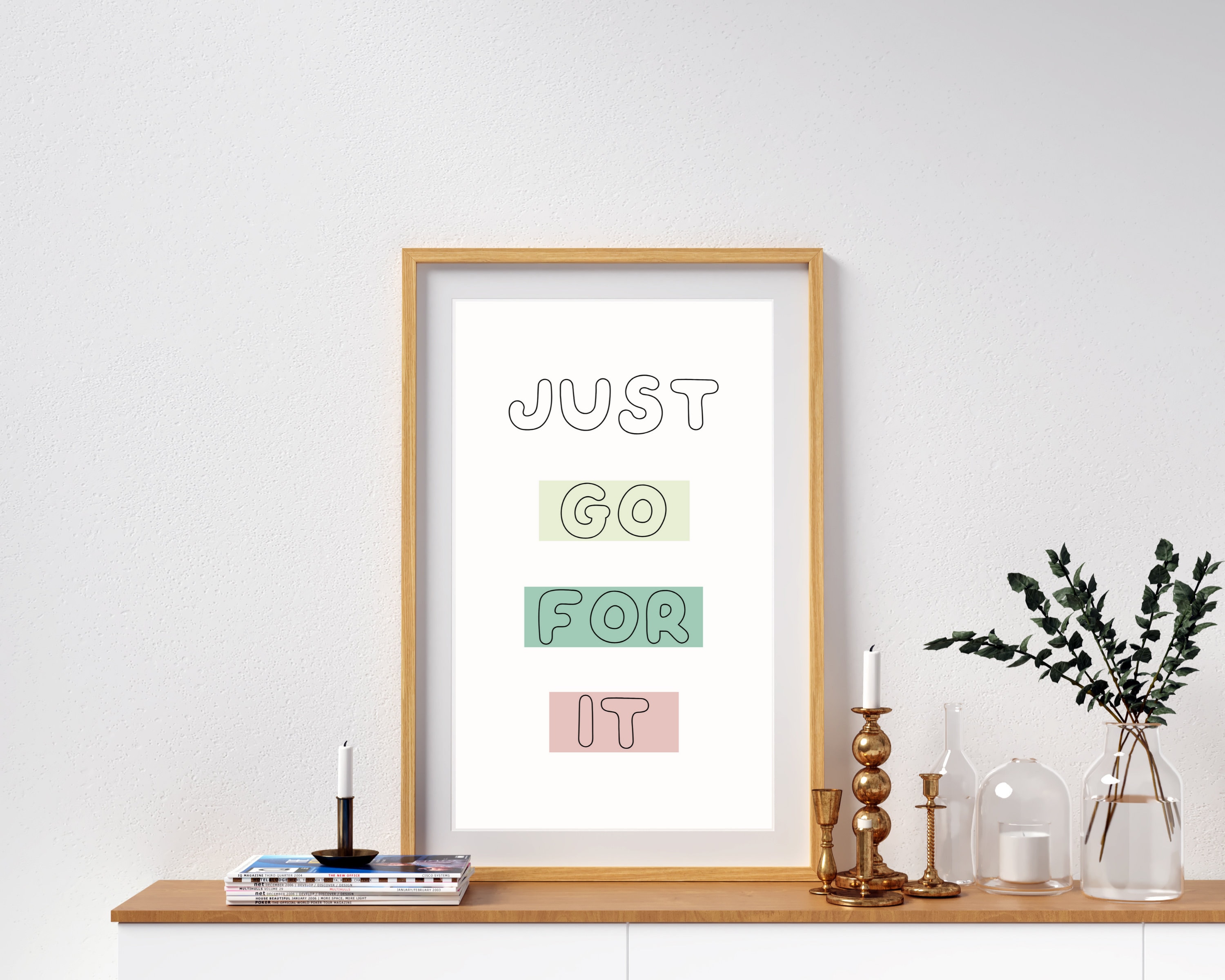 Just Go for It Print Inspirational Wall Art Printable Decor - Etsy