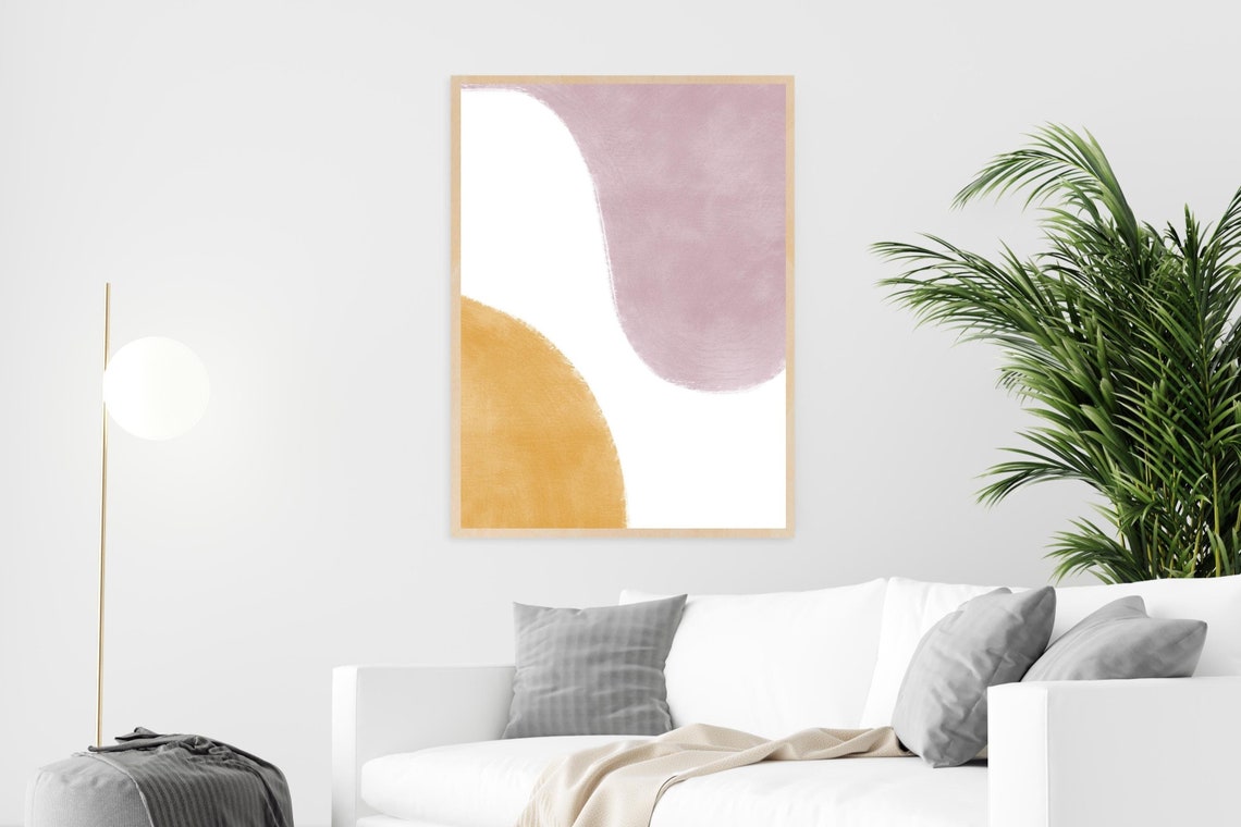 Minimalist Art Print, Printable Decor, Instant Download, Purple ...