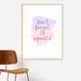 Don't Forget to Sparkle Art Print, Pink Purple and Gold Shimmer Wall ...