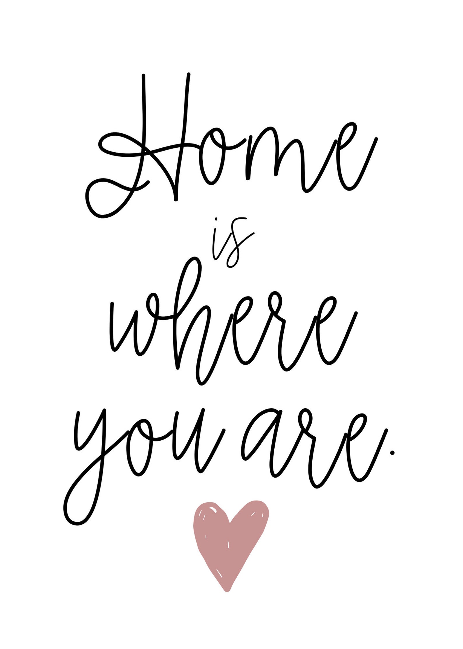 Home is Where You Are Art Print, Quote Art, Home Saying, Printable Home ...