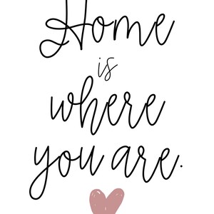 Home is Where You Are Art Print, Quote Art, Home Saying, Printable Home ...
