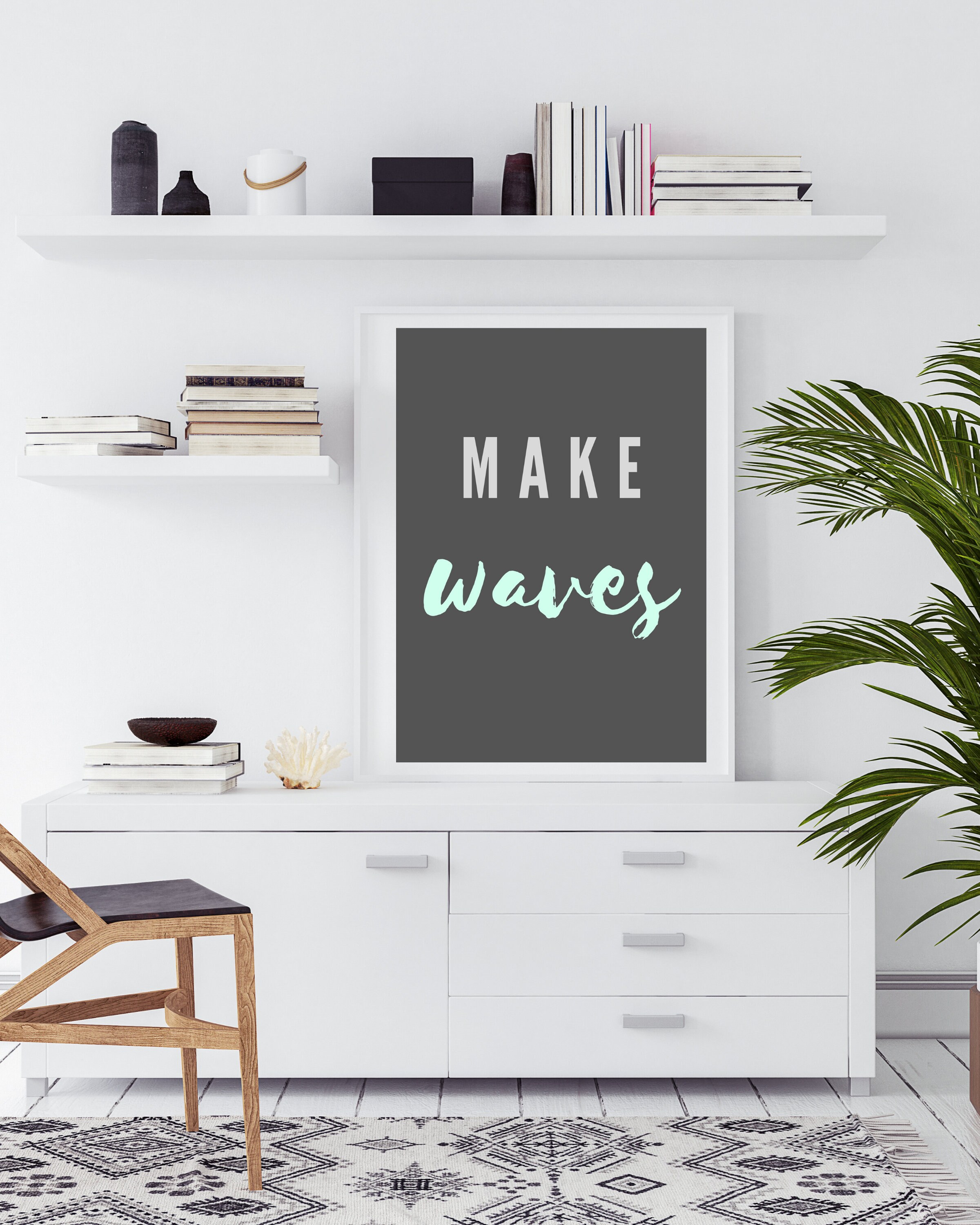 Make Waves Art Print, Instant Download, Printable Wall Art, Beach ...