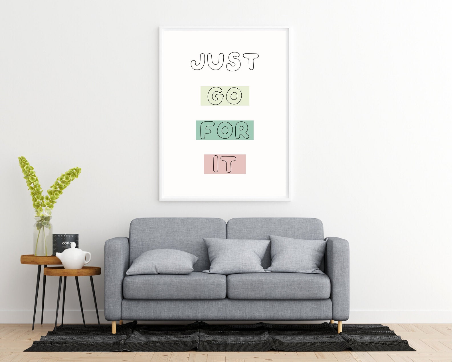 Just Go for It Print Inspirational Wall Art Printable Decor - Etsy