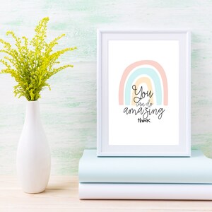You Can Do Amazing Things Art Print, Uplifting Quotes, Printable Wall ...