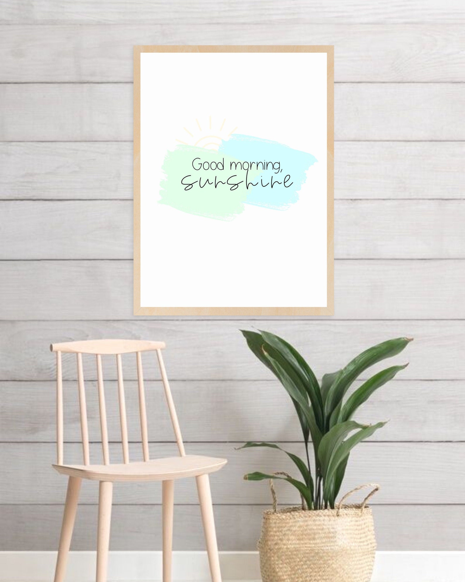 Good Morning, Sunshine Art Print, Inspirational Wall Art, Pastel Colors ...