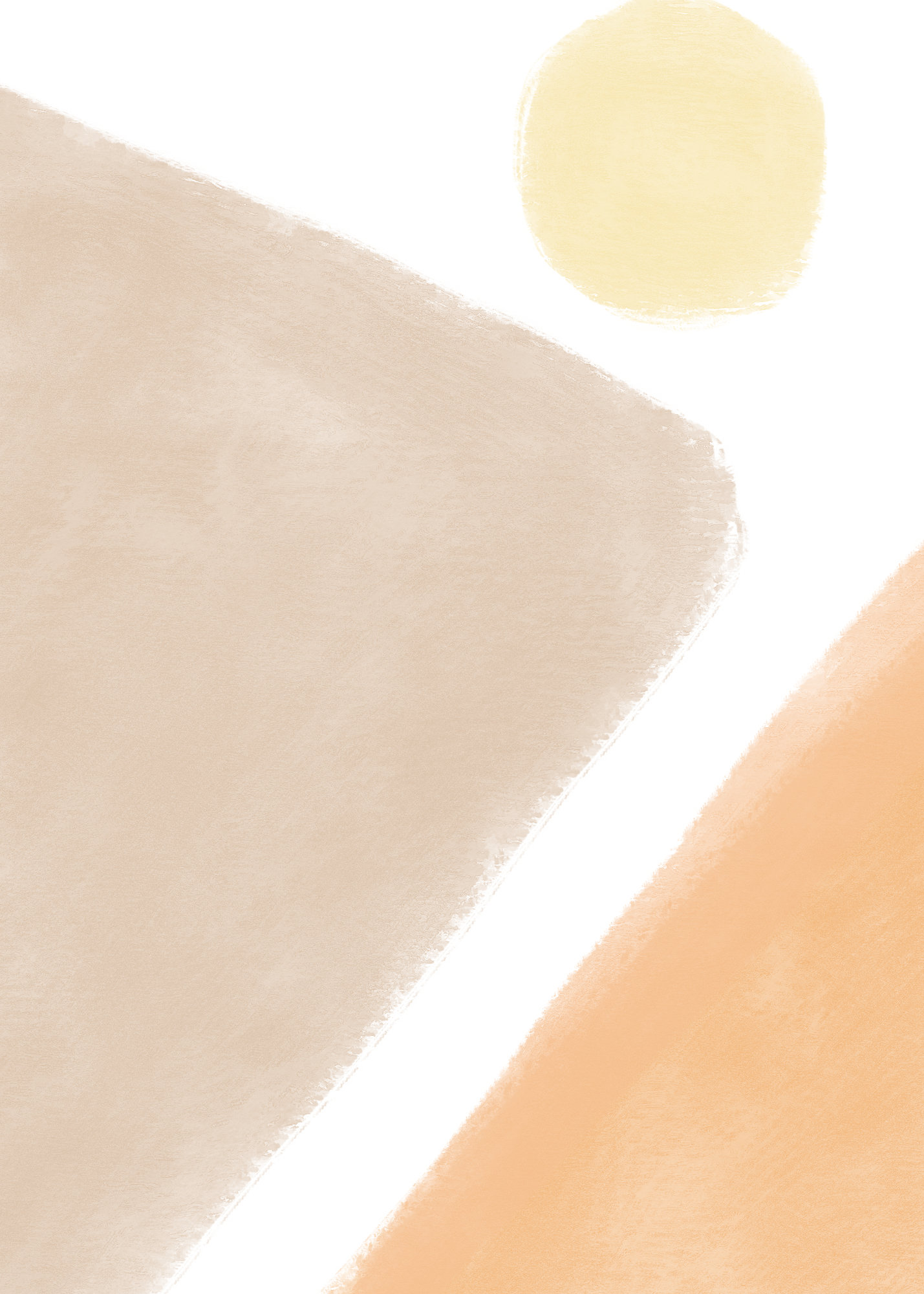 Minimalist Art Print, Tan, Yellow, and Orange, Abstract Wall Art ...