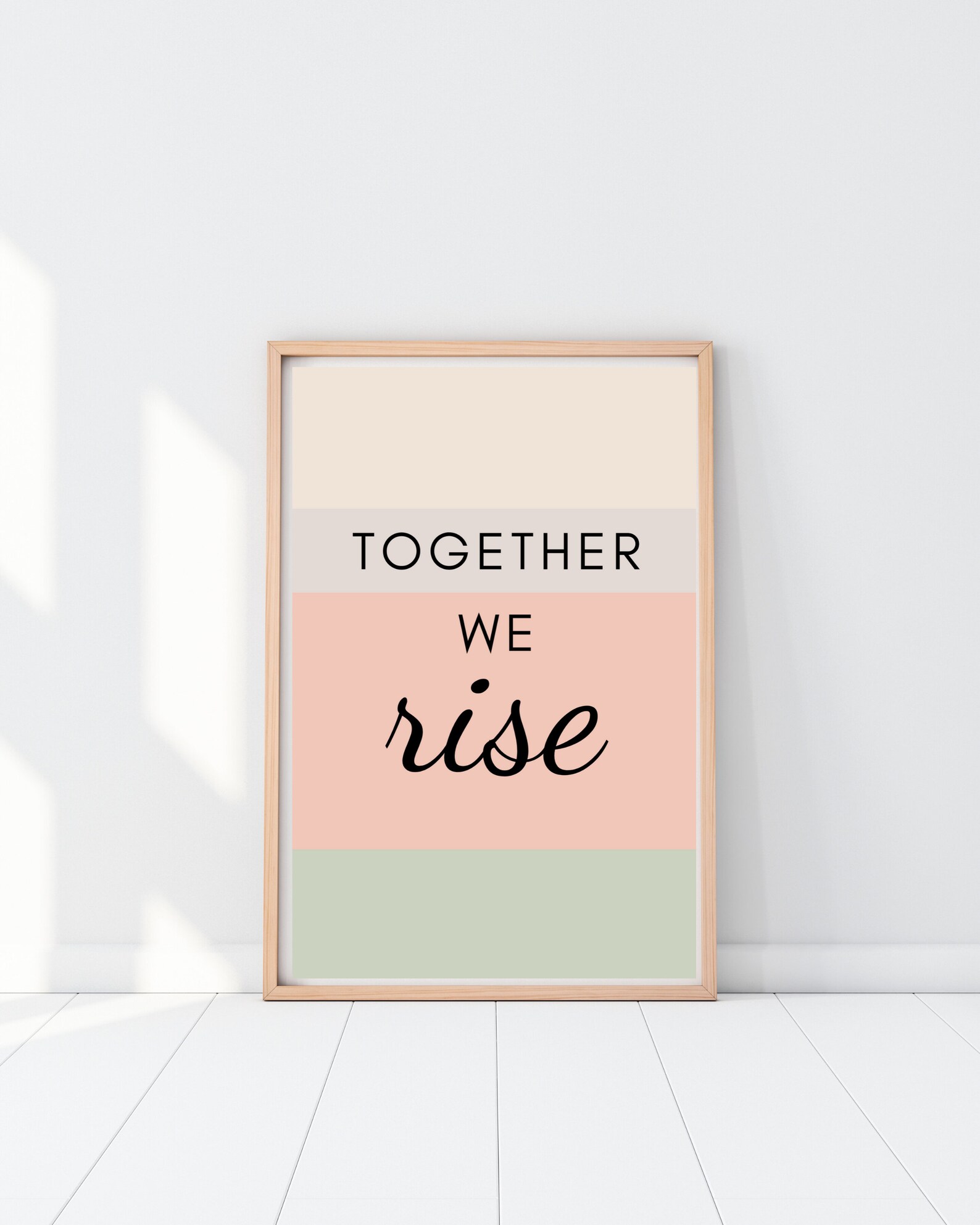 Together We Rise Art Print Inspirational Saying Digital - Etsy