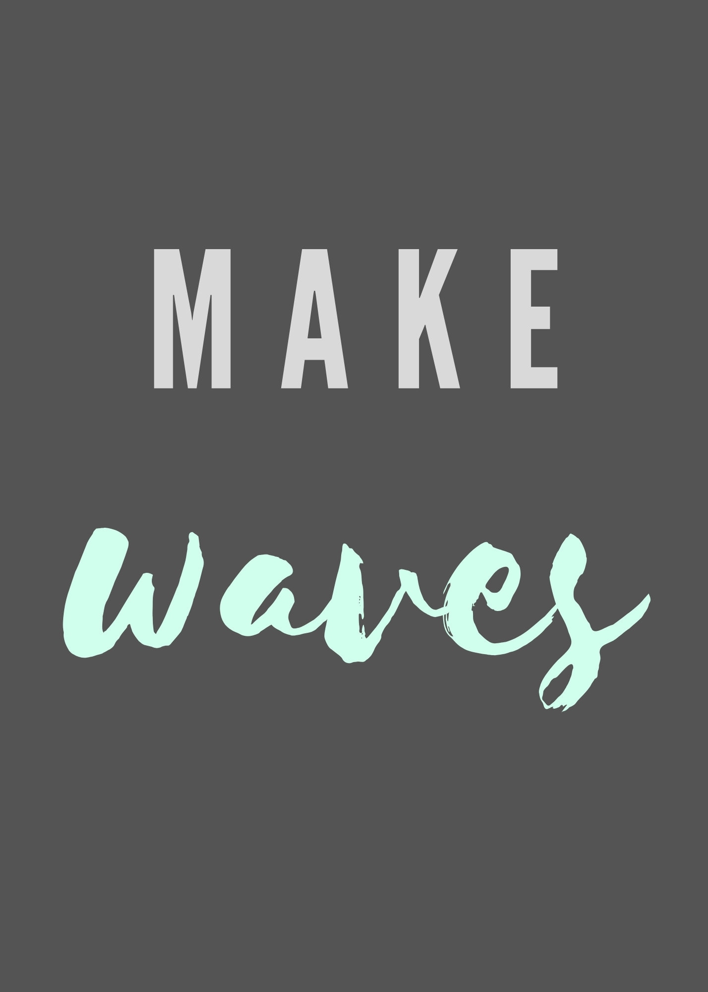 Make Waves Art Print, Instant Download, Printable Wall Art, Beach ...