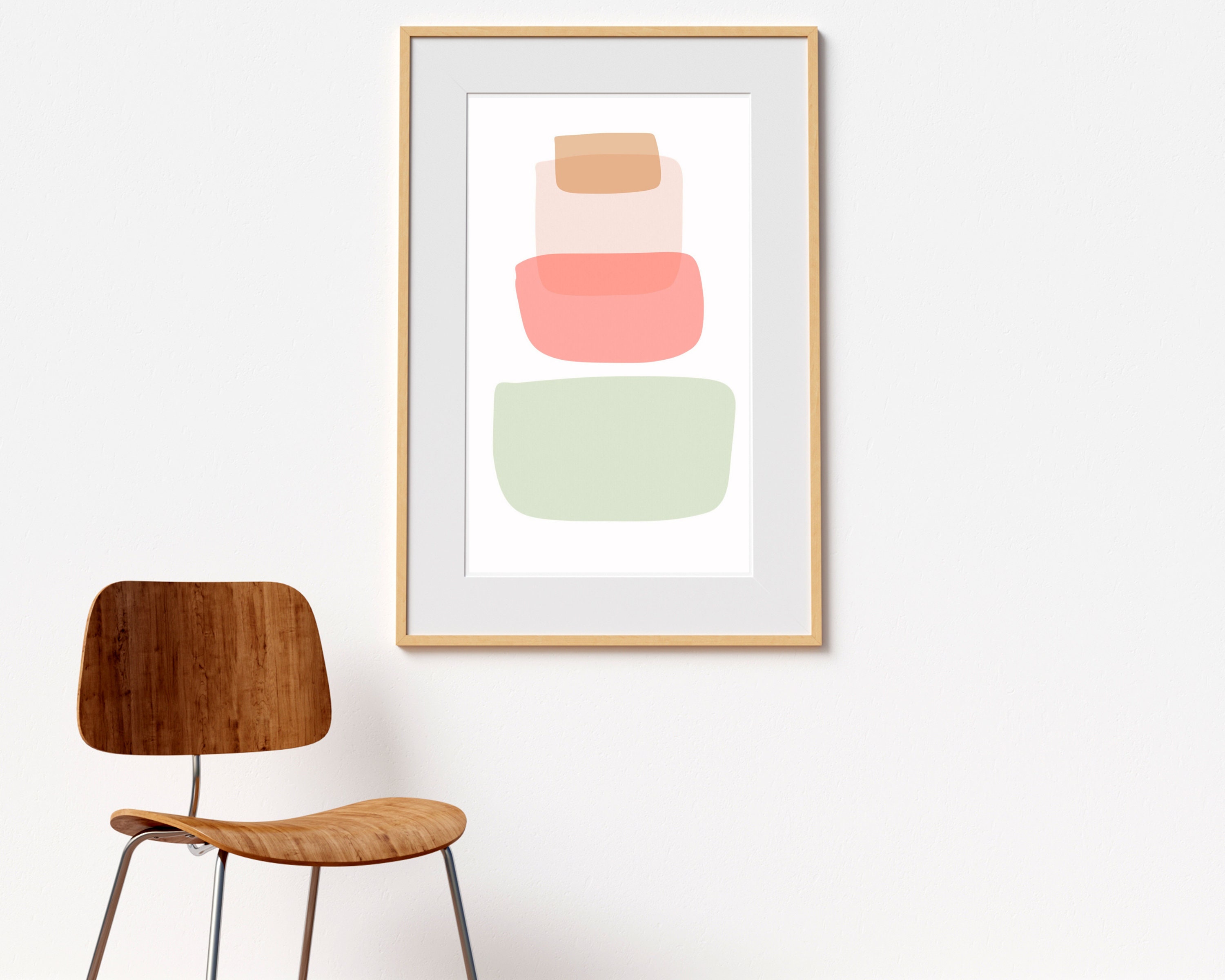 Pastel Abstract Art Print Colorful Wall Art Unique Digital - Etsy
