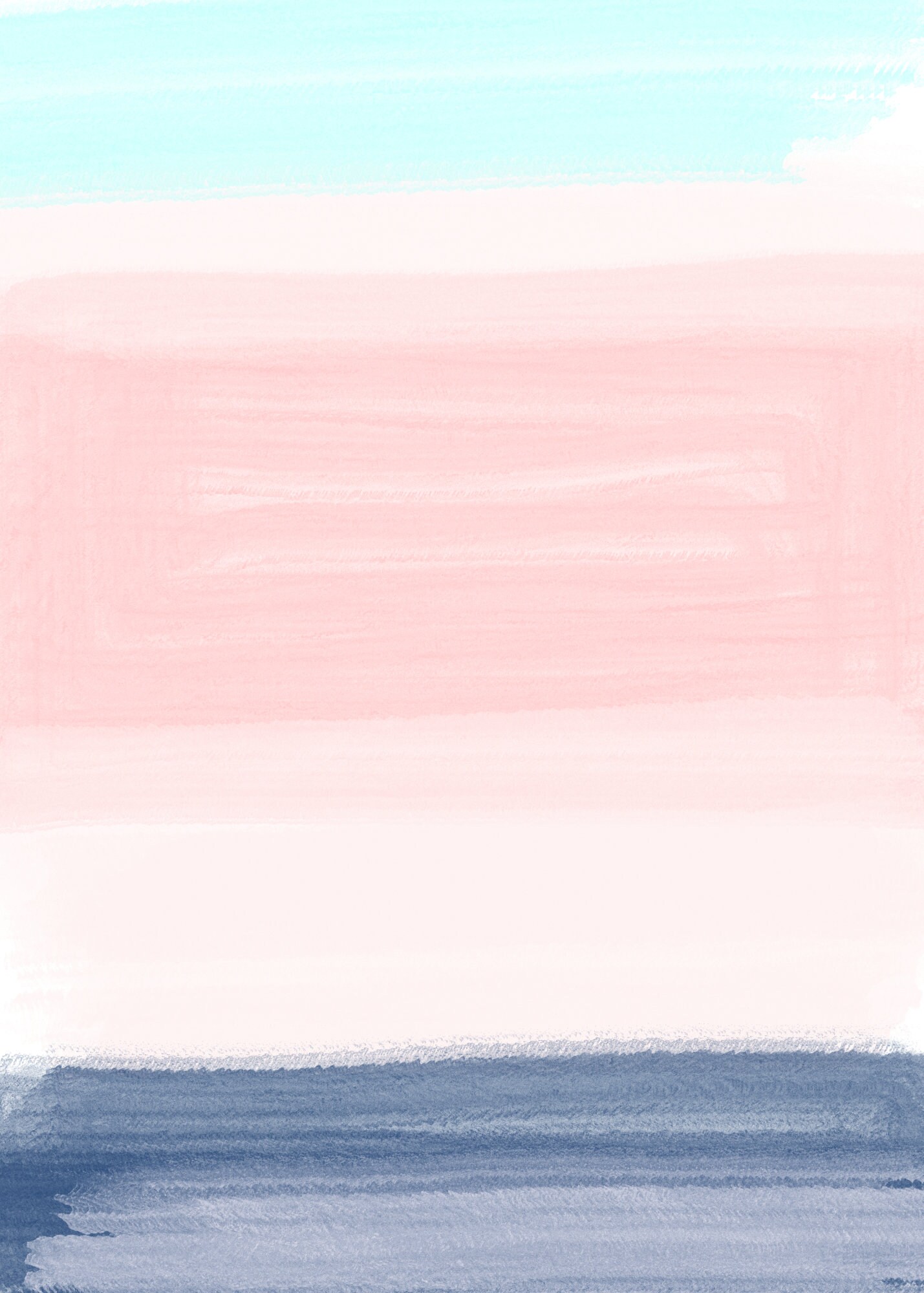 Blue and Pink Pastel Art Print Printable Wall Art Bright and - Etsy