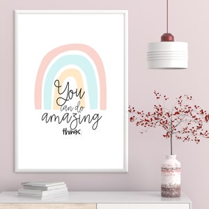 You Can Do Amazing Things Art Print, Uplifting Quotes, Printable Wall ...