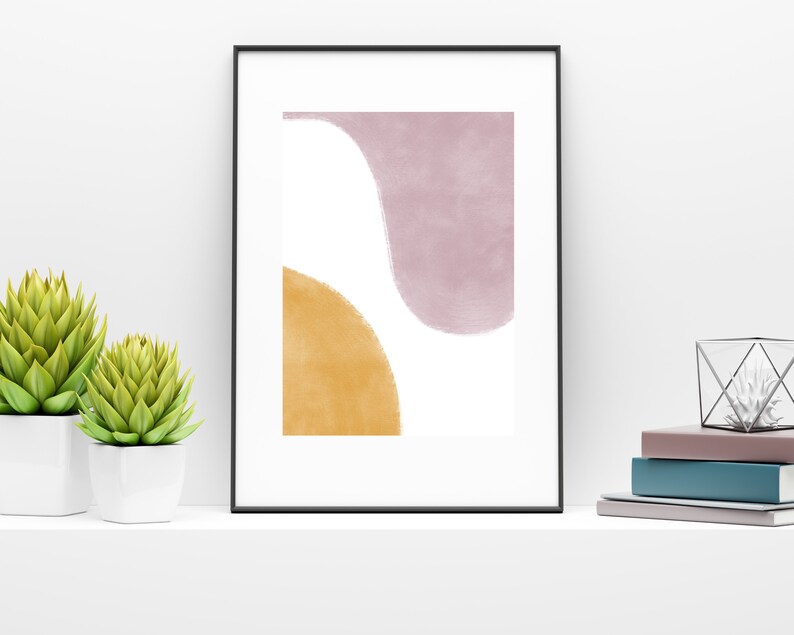 Minimalist Art Print, Printable Decor, Instant Download, Purple ...