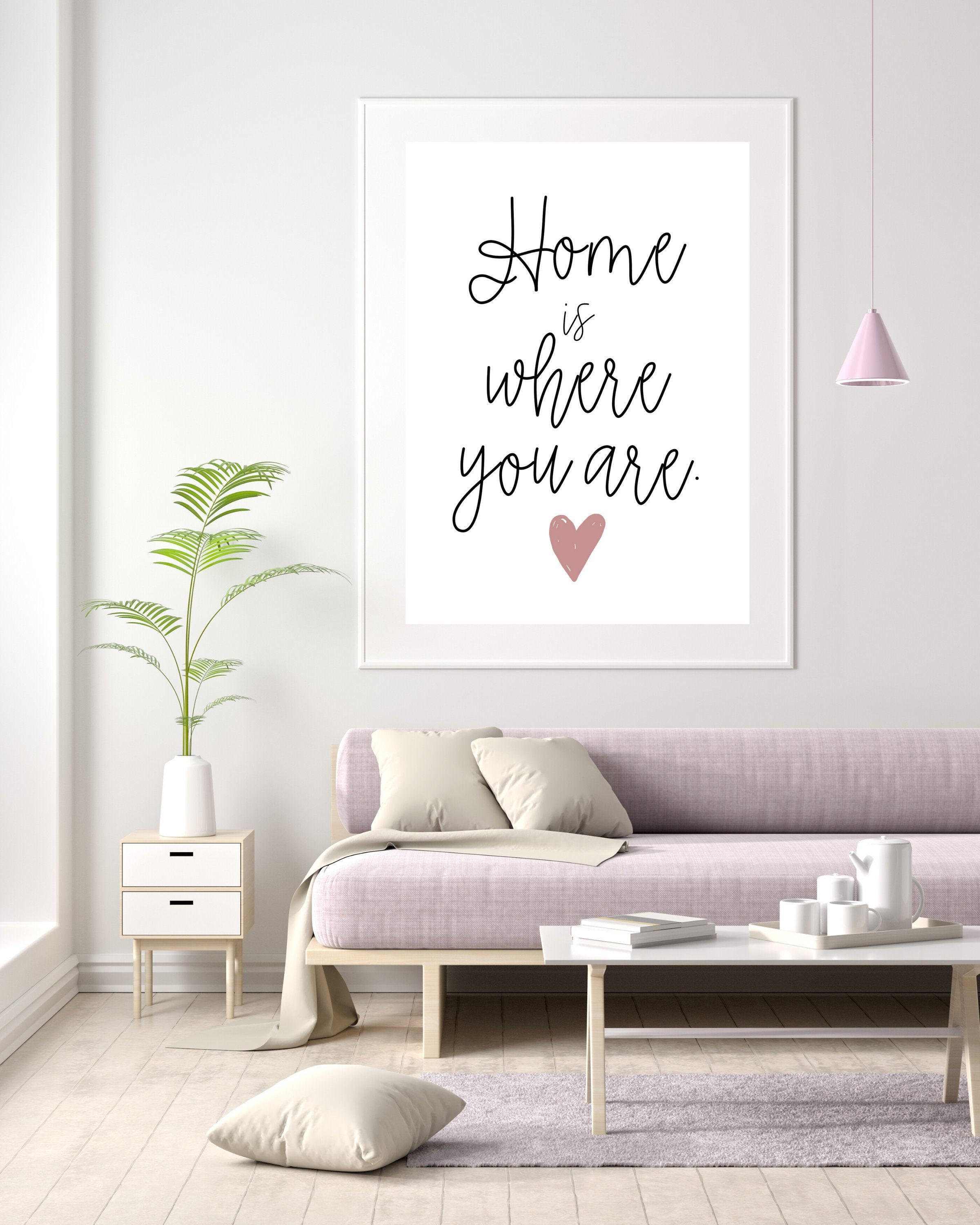 Home is Where You Are Art Print, Quote Art, Home Saying, Printable Home ...