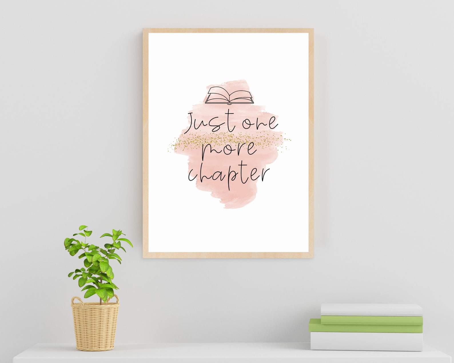 Just One More Chapter Art Print, Wall Decor for Readers and Book Lovers ...