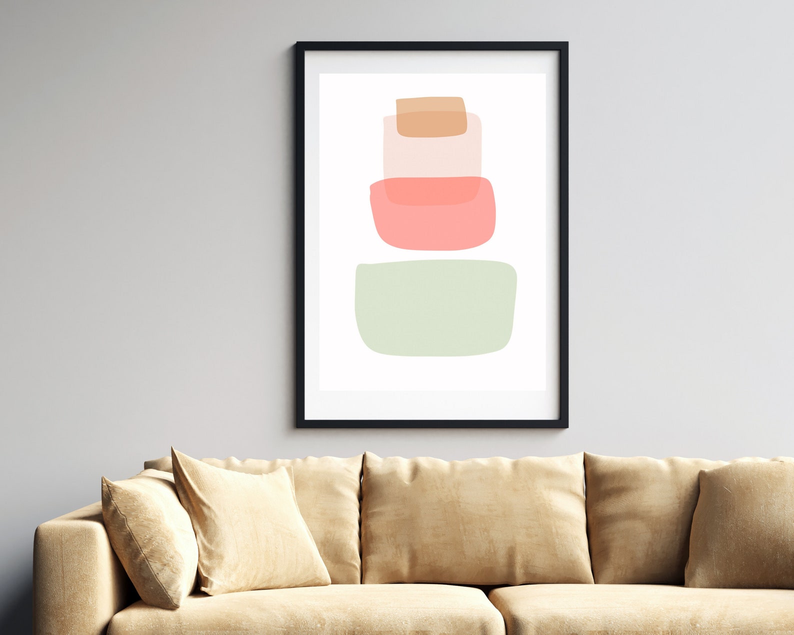 Pastel Abstract Art Print Colorful Wall Art Unique Digital | Etsy